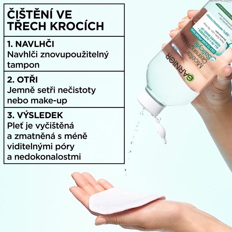 Micelární čisticí voda s kyselinou salicylovou | Garnier