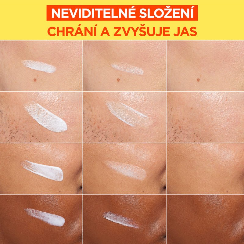 Vitamin C denní rozjasňující UV fluid SPF 50+ invisible| Garnier